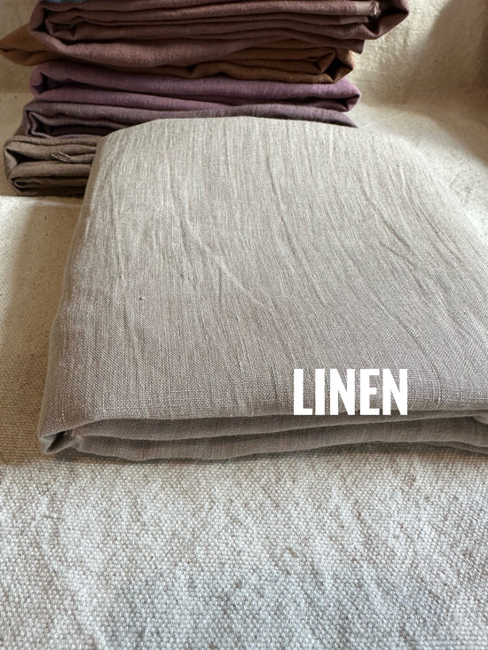 Stone washed linen