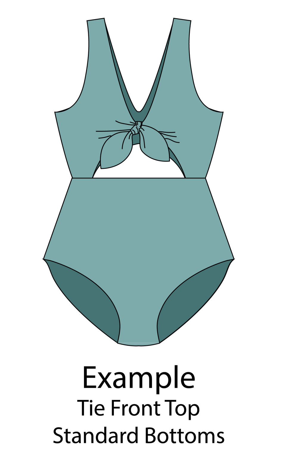 Customizable One Piece Swimsuit Sewing Pattern