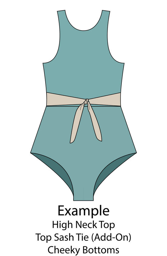 Customizable One Piece Swimsuit Sewing Pattern